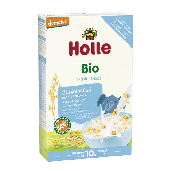 Holle Kaszka Junior Musli Wielozbożowa Corn Flakes 250g 10m+ - Asplaneta.pl